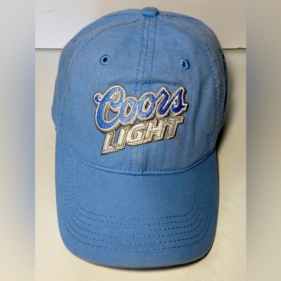 Coors Light | Accessories | Coors Light Beer Sky Blue Embroidered Logo ...